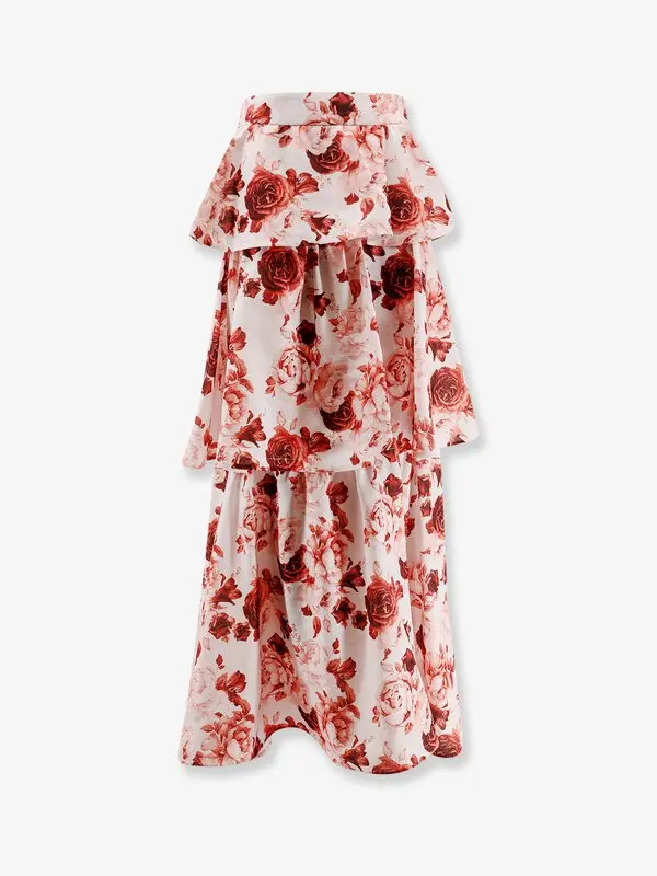 ACTUALEE Flounced Long Skirt