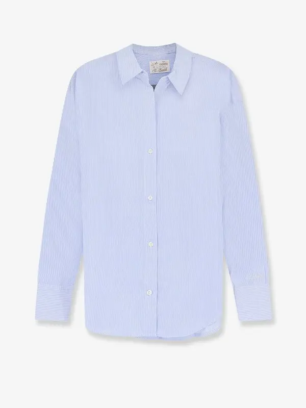 MC2 SAINT BARTH Cristal Cotton Shirt With Striped Pattern