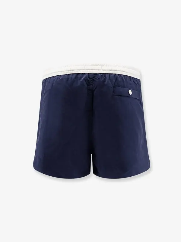 Ami Nylon Swim Shorts With Tone-on-tone Logo