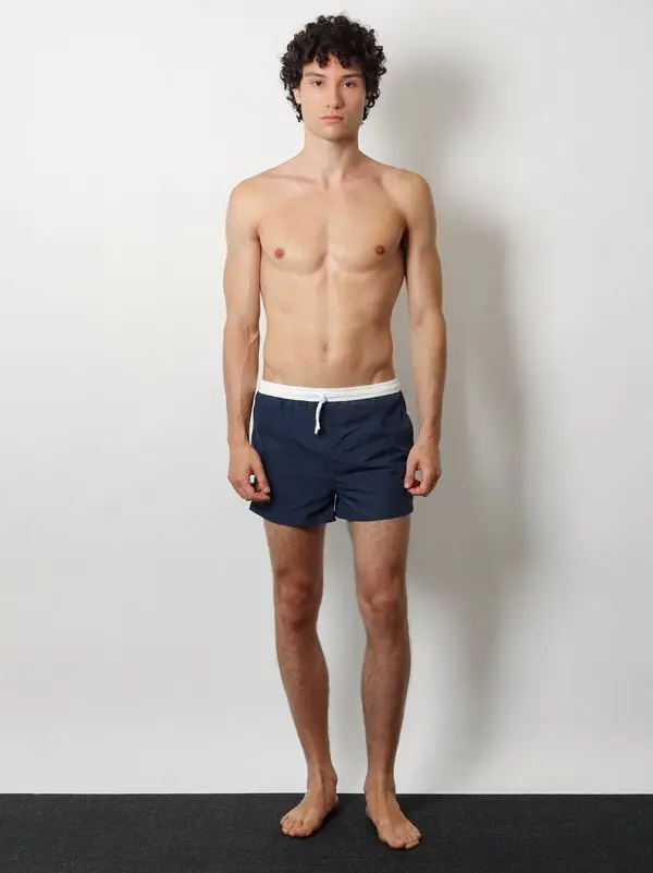 AMI Paris Nylon Swim Shorts With Tone-on-tone Logo