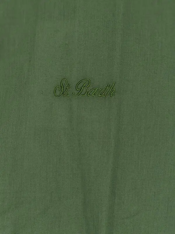 MC2 SAINT BARTH Ice Cotton Shirt With Embroidered Logo On The Front