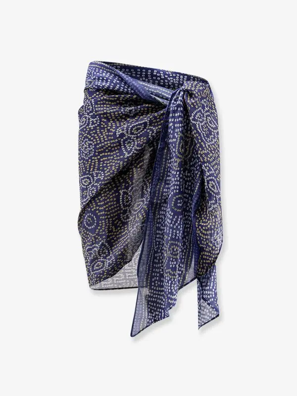 Isabel Marant Étoile Lucilia Cotton And Silk Blend Pareo Scarf - Blue