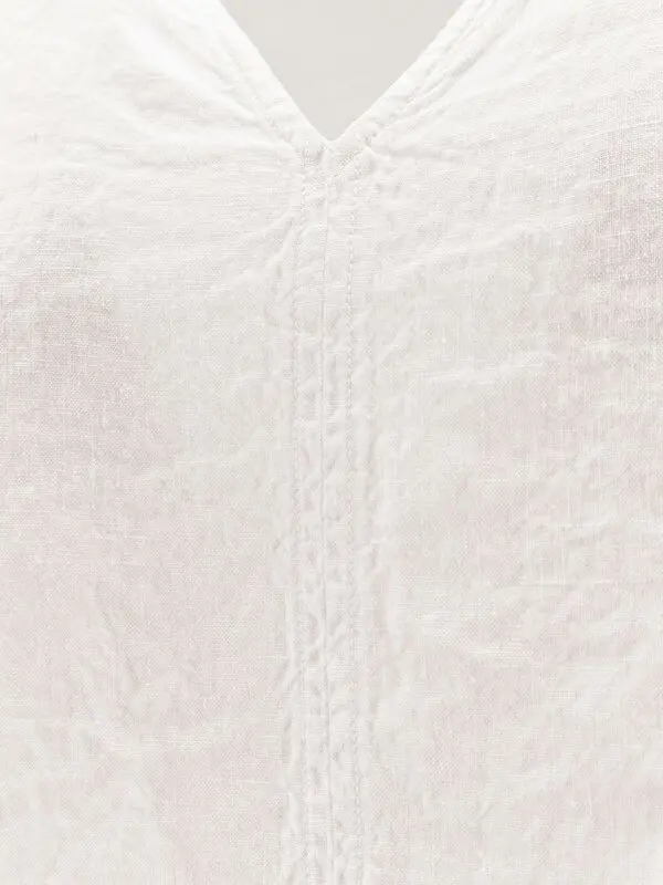 Aspesi Oversize Linen V-neck Top