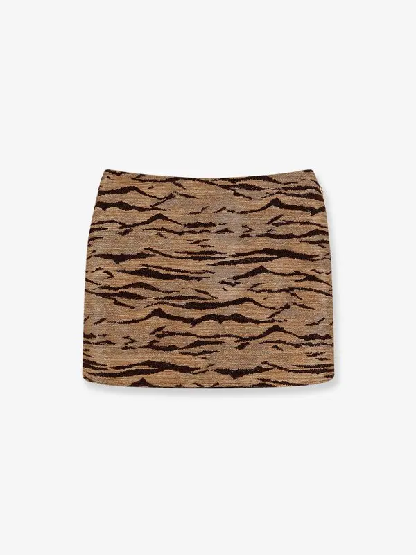 Elisabetta Franchi Embroidered Mini Skirt - Brown