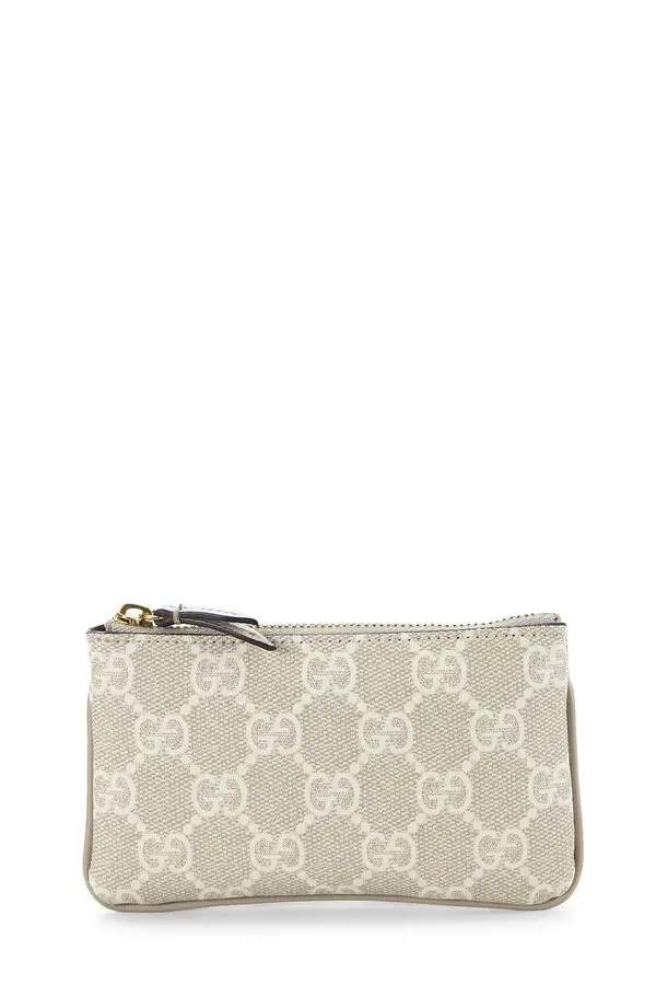 Gucci Gg Supreme Canvas Key Case - Beige