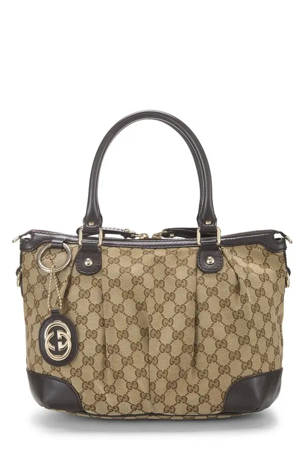 Gucci Original Gg Sukey Zip Hobo - Brown