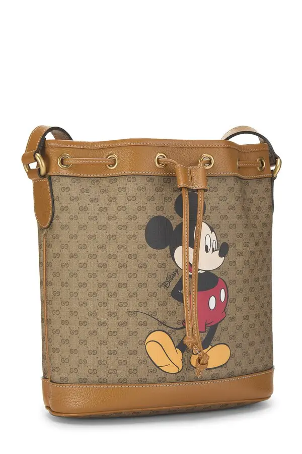 Gucci X Disney Mickey Mouse Gg Supreme Bucket Bag