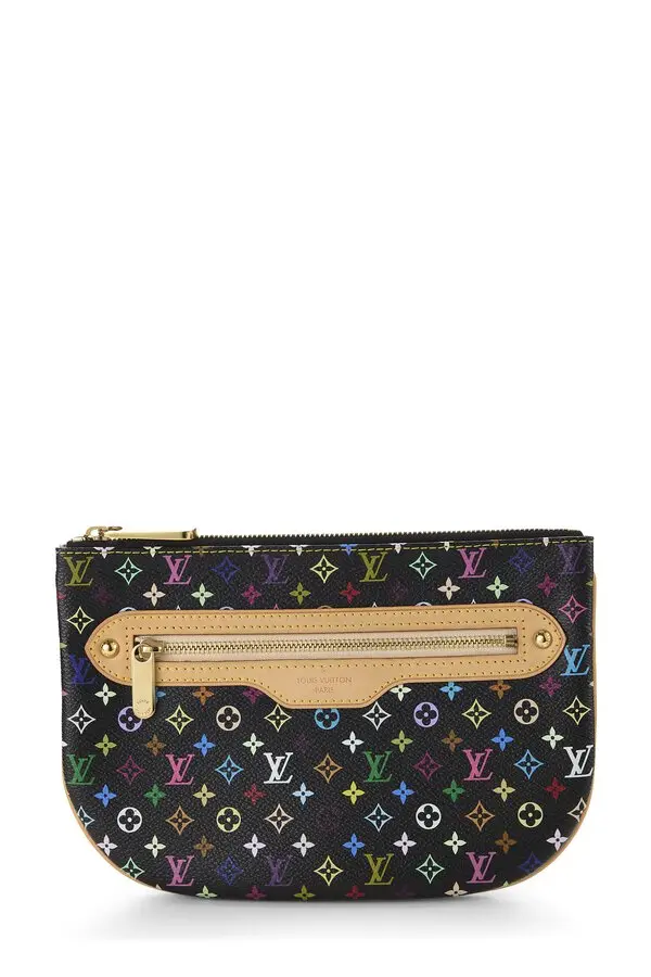 LOUIS VUITTON Takashi Murakami X Monogram Multicolore Pouch - Black