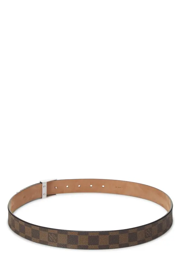 LOUIS VUITTON Damier Ebene Ceinture Carre 90