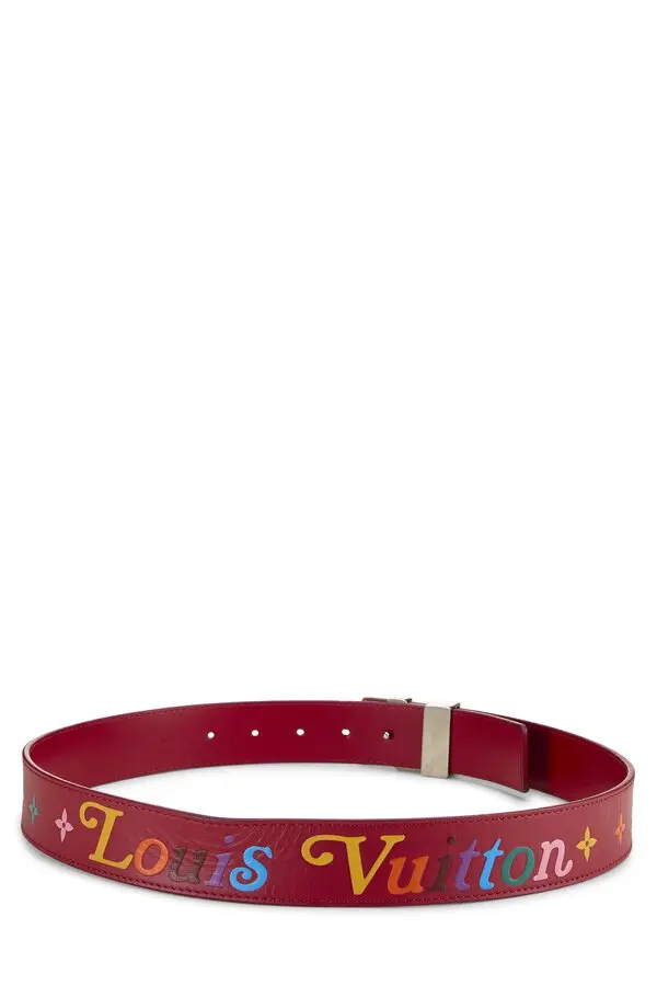 LOUIS VUITTON Calfskin New Wave Belt 80