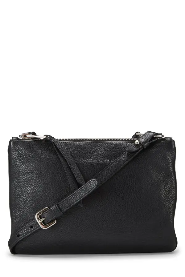 Prada Vitello Daino Double Zip Crossbody Bag