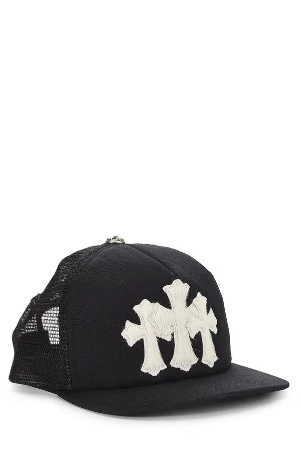 Chrome Hearts Trucker Hat With Cemetery Cross Motif
