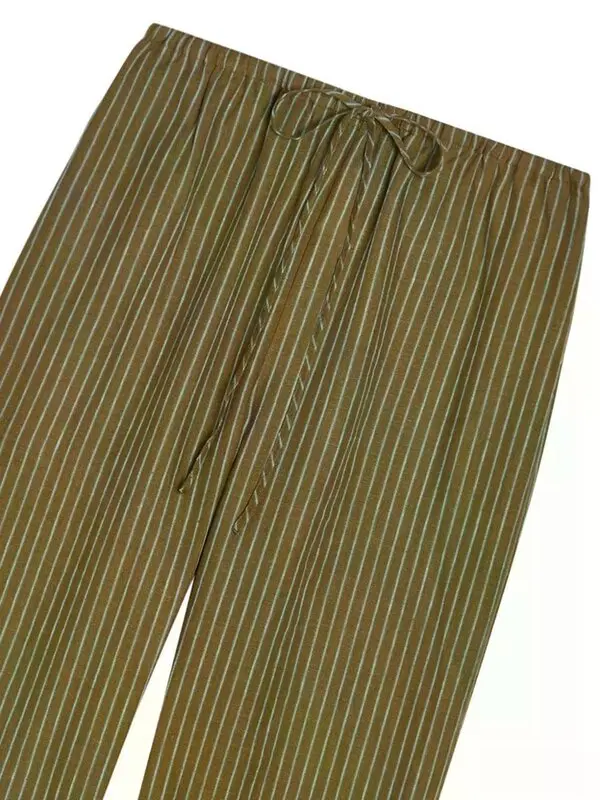 Staud Mateo Striped Straight-leg Trousers