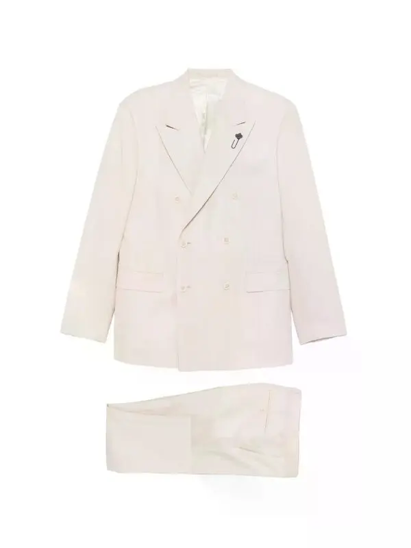 LARDINI Flower-pin Double-breasted Suit