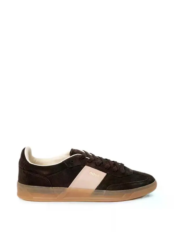 BOSS Suede Panelled Sneakers