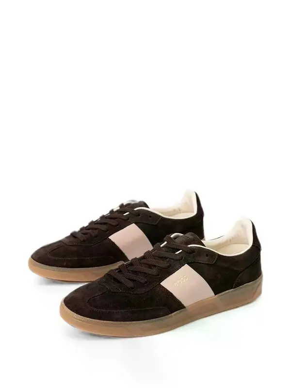 BOSS Suede Panelled Sneakers
