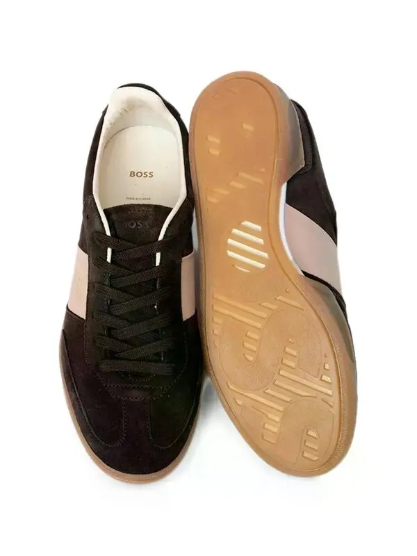BOSS Suede Panelled Sneakers