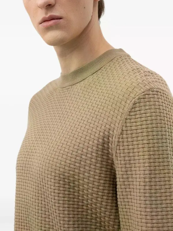 BOSS Basket-weave Crew-neck Sweater