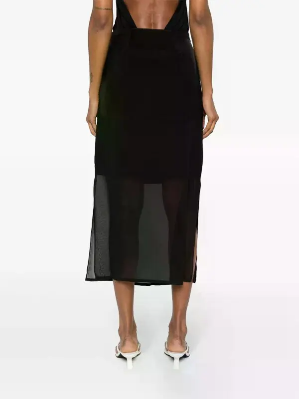 Sportmax Semi-sheer Panel Midi Skirt