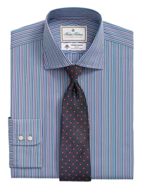 Brooks Brothers X Thomas Mason Striped-pattern Shirt - Blue