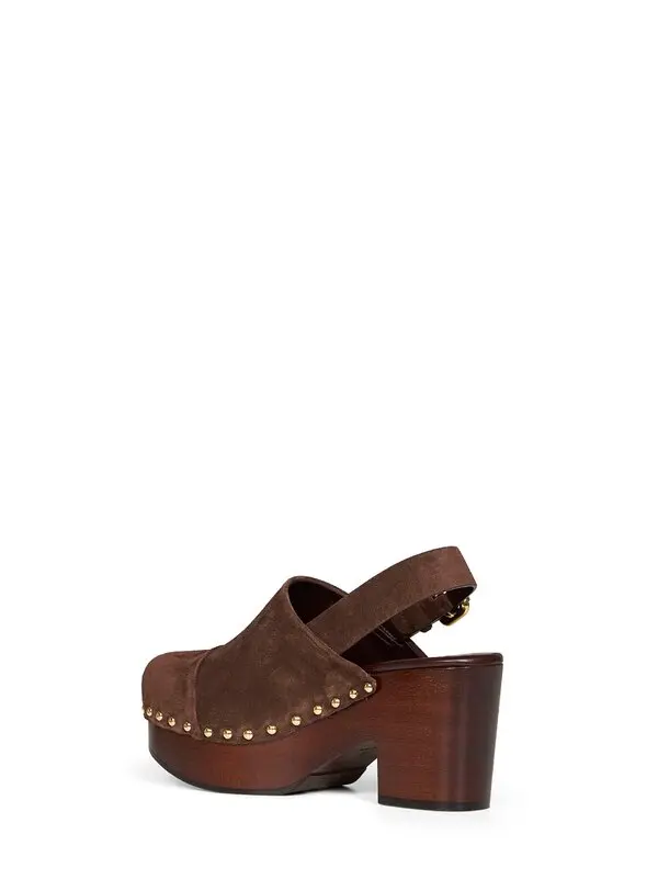 Chloé Chocolate Brown Jeannette Wedge Clogs