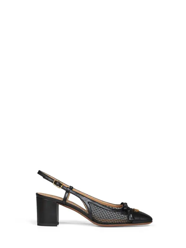 Valentino Garavani Black Valet Du Roi 60mm Slingback Pumps - Multicolor