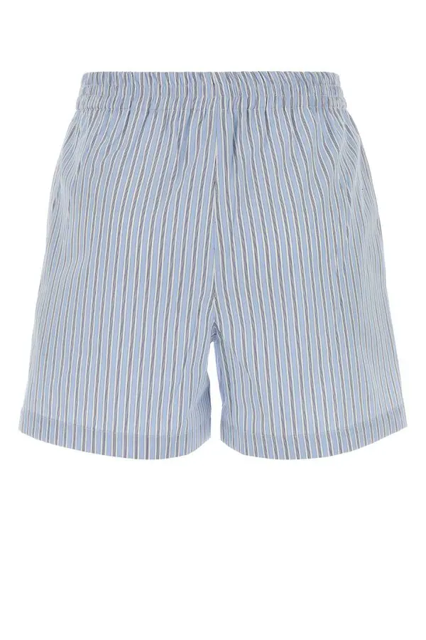 Attico Embroidered Poplin Shorts - Multicolor