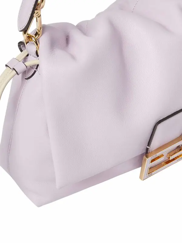 Fendi Baguette Mamma Bag In Purple Lambskin