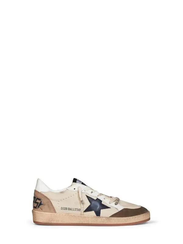 GOLDEN GOOSE Cream Leather Ball Star Sneakers - Multicolor
