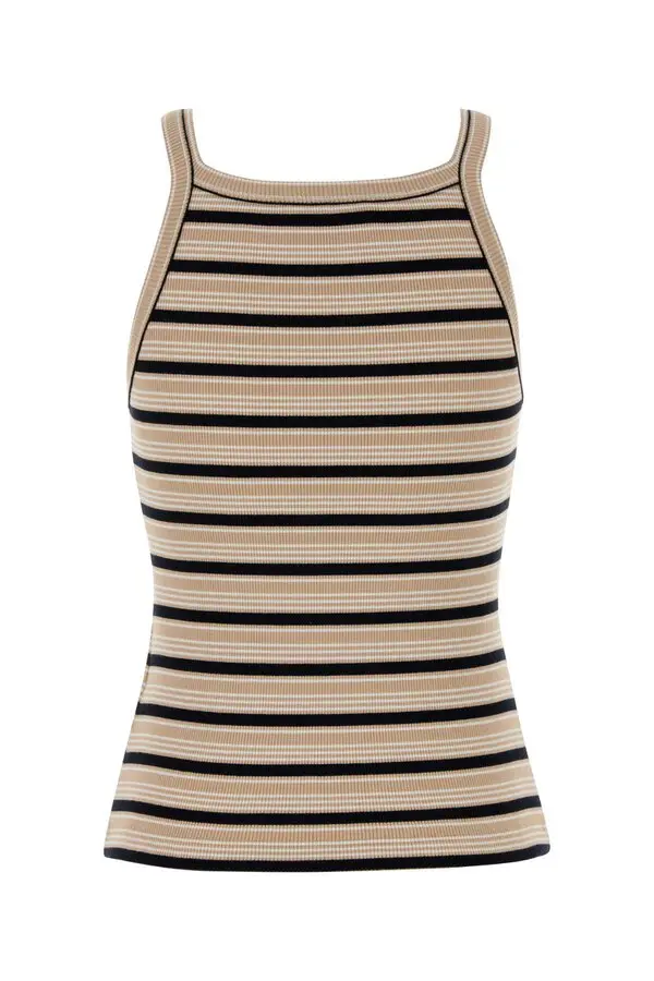 Fendi Embroidered Cotton Tank Top - Multicolor