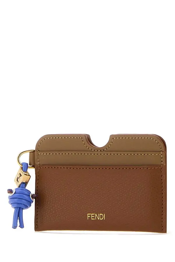 Fendi Two-tone Leather Card Holder