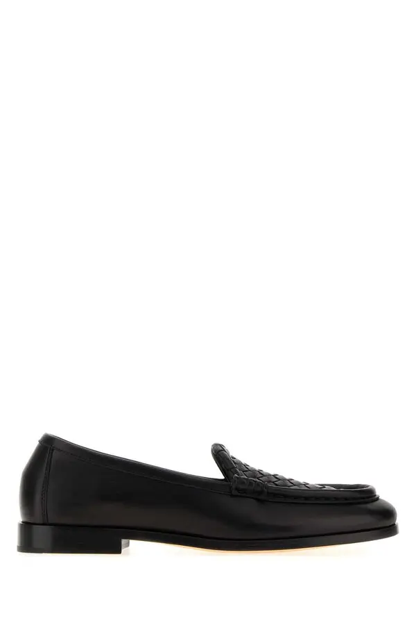 Bottega Veneta Leather Silenzio Loafers - Black