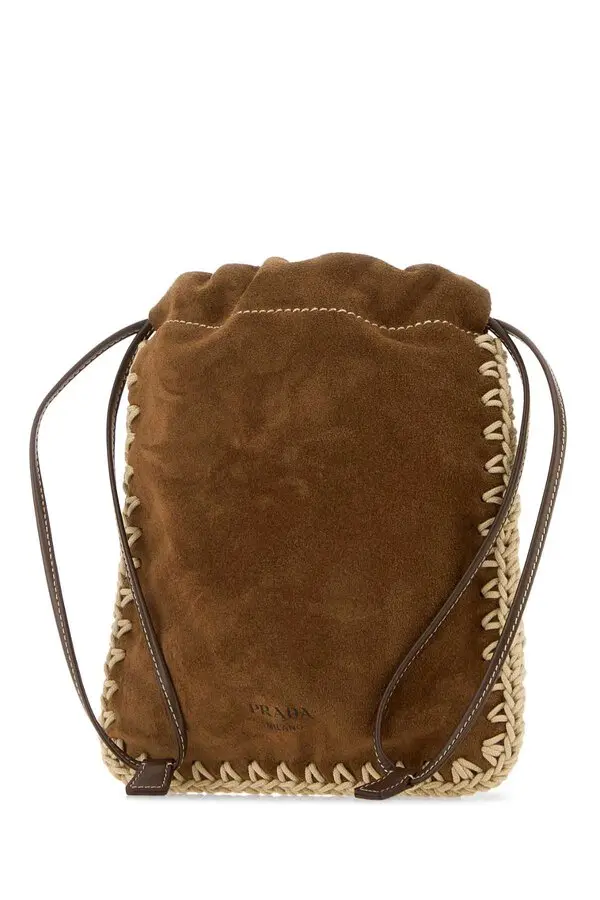 Prada Chocolate Suede Phone Holder