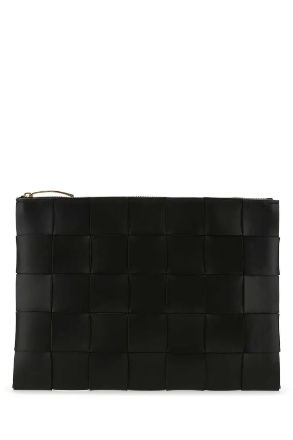 Bottega Veneta Nappa Leather Pouch - Black