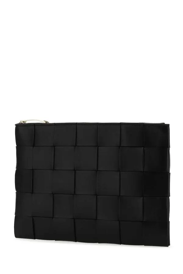 Bottega Veneta Nappa Leather Pouch - Black