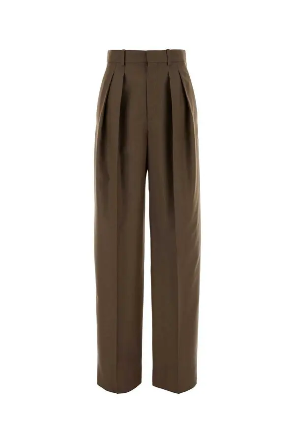 Saint Laurent Wool Blend Wide-leg Pants