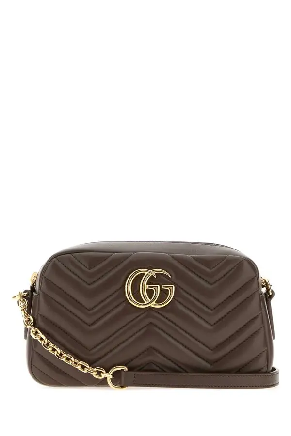 Gucci Gg Marmont Quilted Nappa Leather Crossbody Bag - Brown