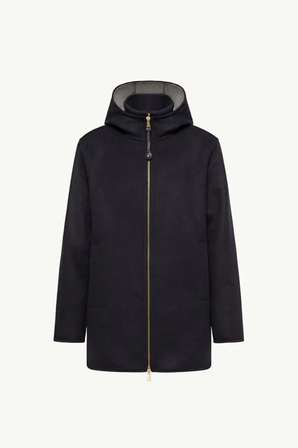 Moncler Hemiptere 3-in-1 Hooded Wool & Cashmere Down Jacket - Blue