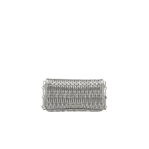 Miu Miu Crystal Cloqué Nappa Leather Bag