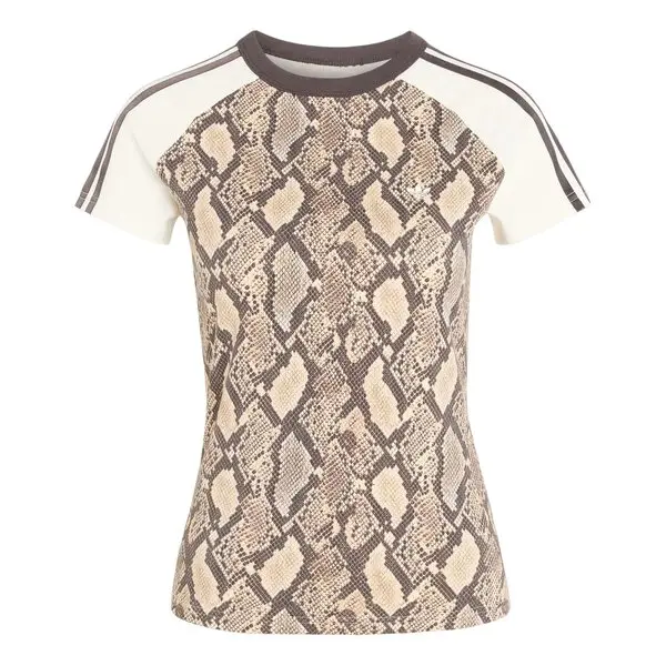 Adidas Snake Print Cali T-shirt - Linen/magic Beige