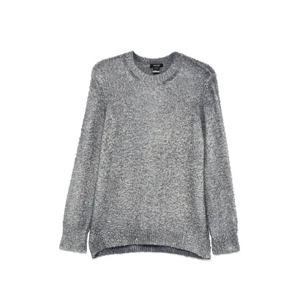 Avant Toi Grey Bouclé-knit Crew Neck Long Sleeve Jumper - Gray