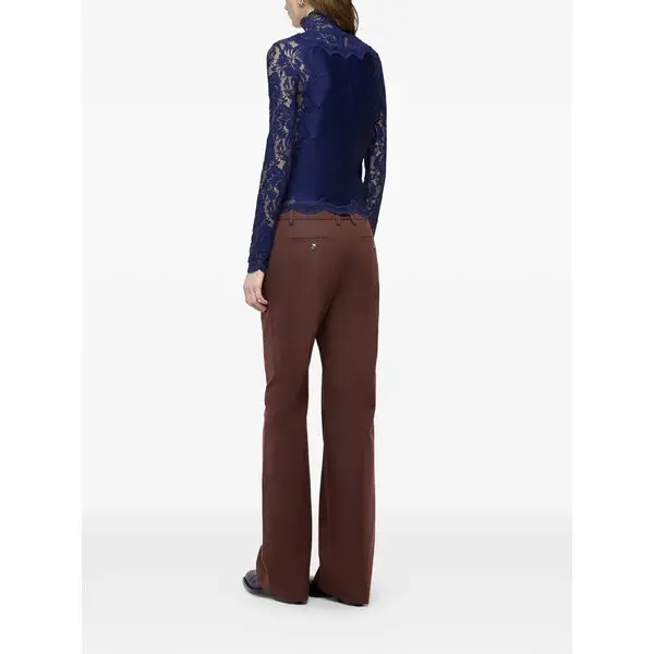 Rabanne Lace Panel High Neck Top
