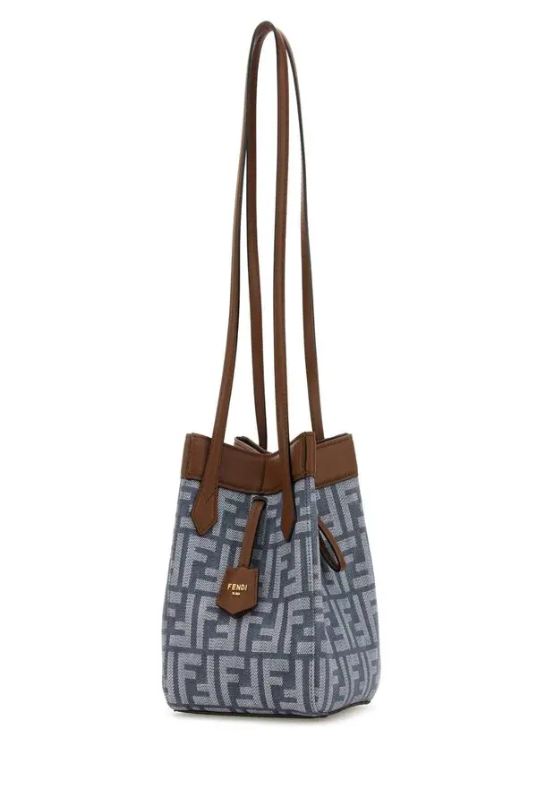Fendi Embroidered Fabric Mini Origami Shoulder Bag