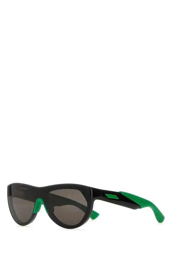 Bottega Veneta Two-tone Acetate And Rubber Mitre Sunglasses - Multicolor