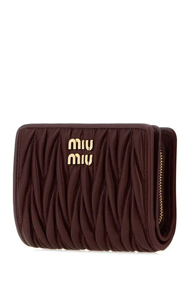 Miu Miu Burgundy Leather Wallet