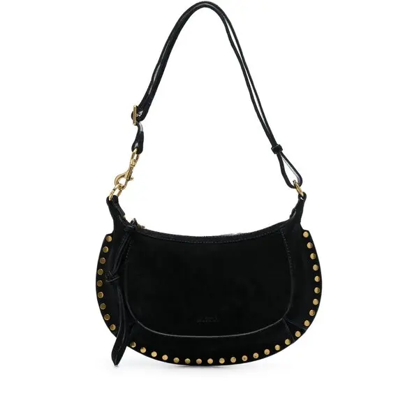 Isabel Marant Étoile Suede Studded Shoulder Bag - Black