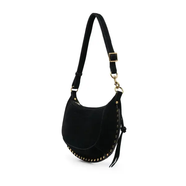 Isabel Marant Étoile Suede Studded Shoulder Bag - Black
