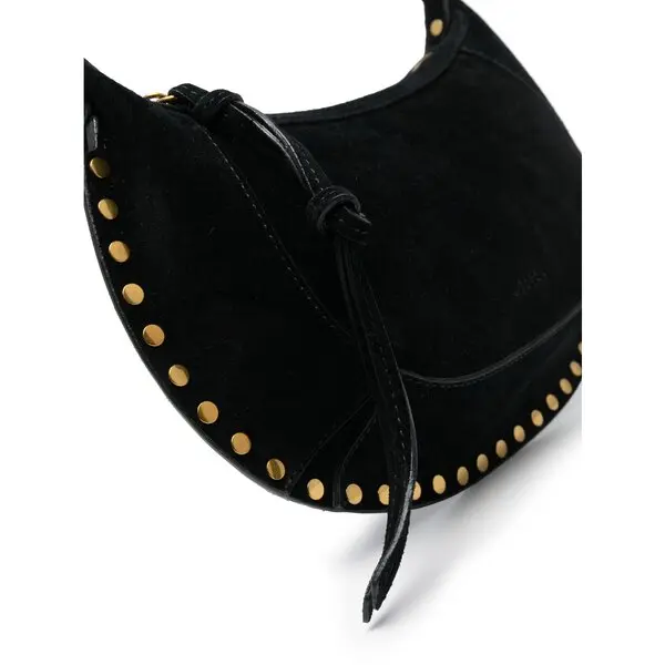 Isabel Marant Étoile Suede Studded Shoulder Bag - Black