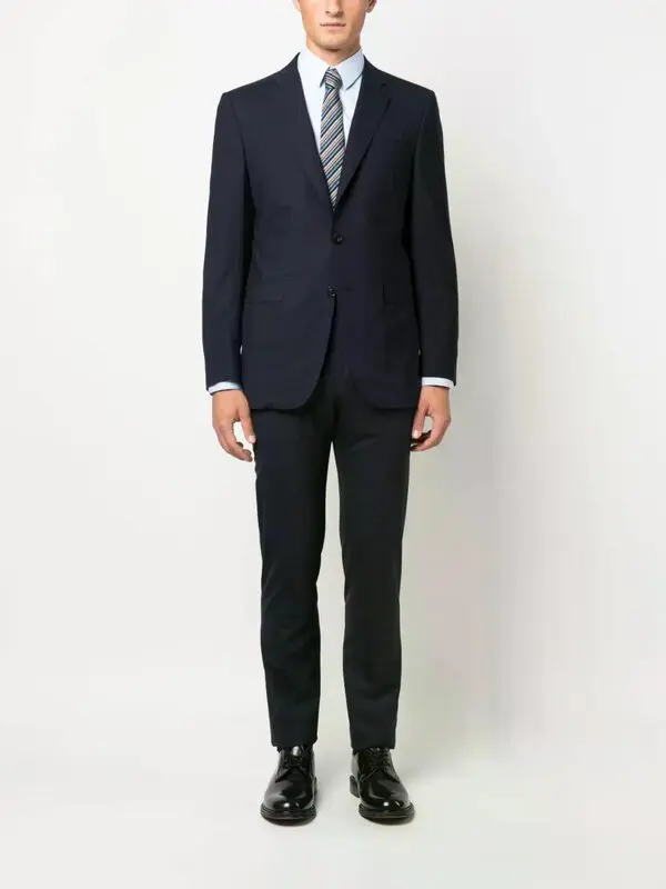 Canali Single-breasted Wool Suit - Blue