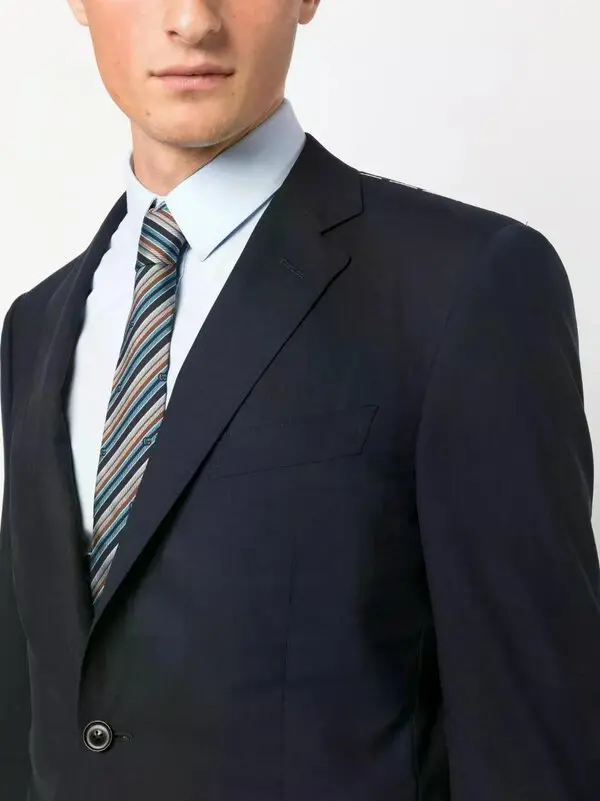 Canali Single-breasted Wool Suit - Blue